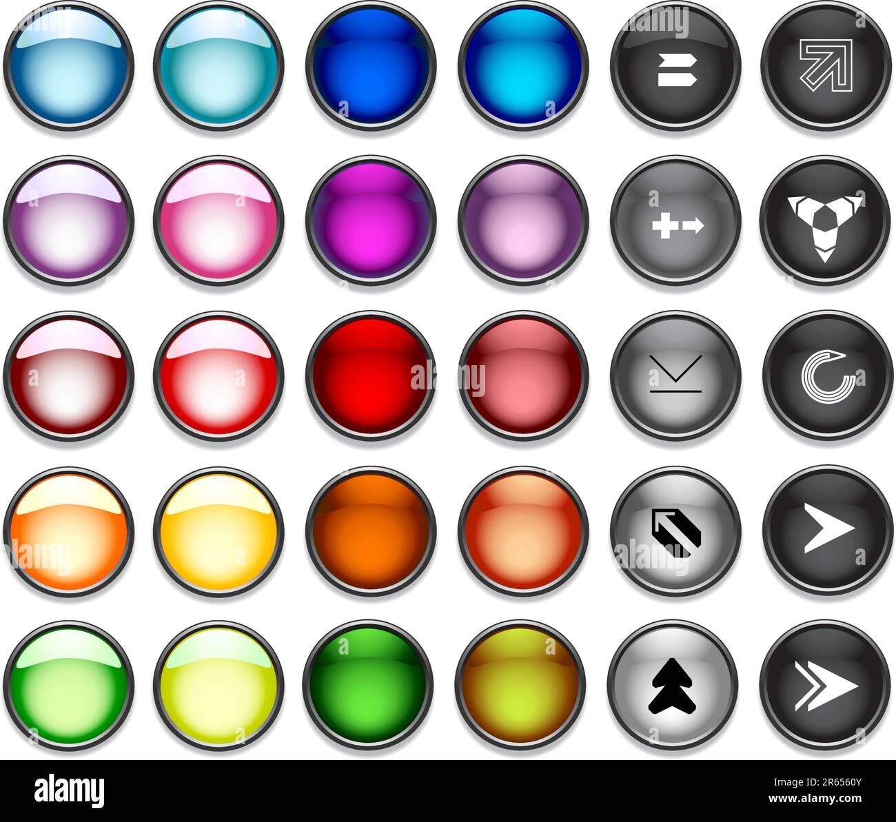 Glossy buttons set vector Stock Vector Image & Art - Alamy
