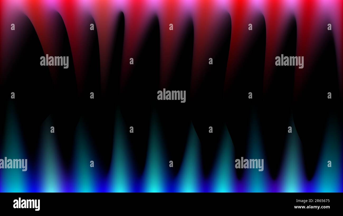Bright, abstract, multicolored, blue, red and pink magical rays of ...