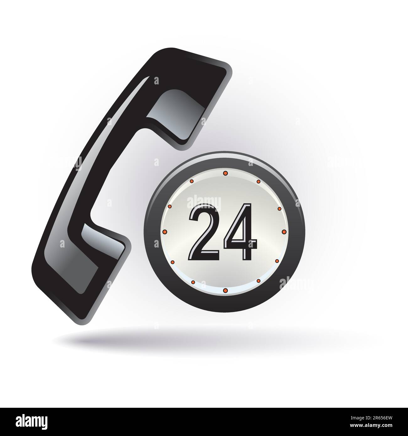 Office clock Stock Vector Images - Alamy