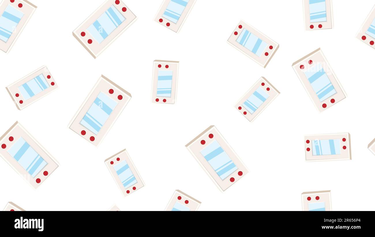 Seamless pattern endless with handheld game consoles, electronic toys ...