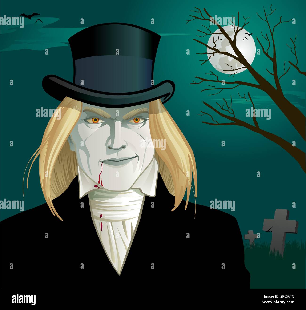 Handsome vampire Stock Vector Images - Alamy