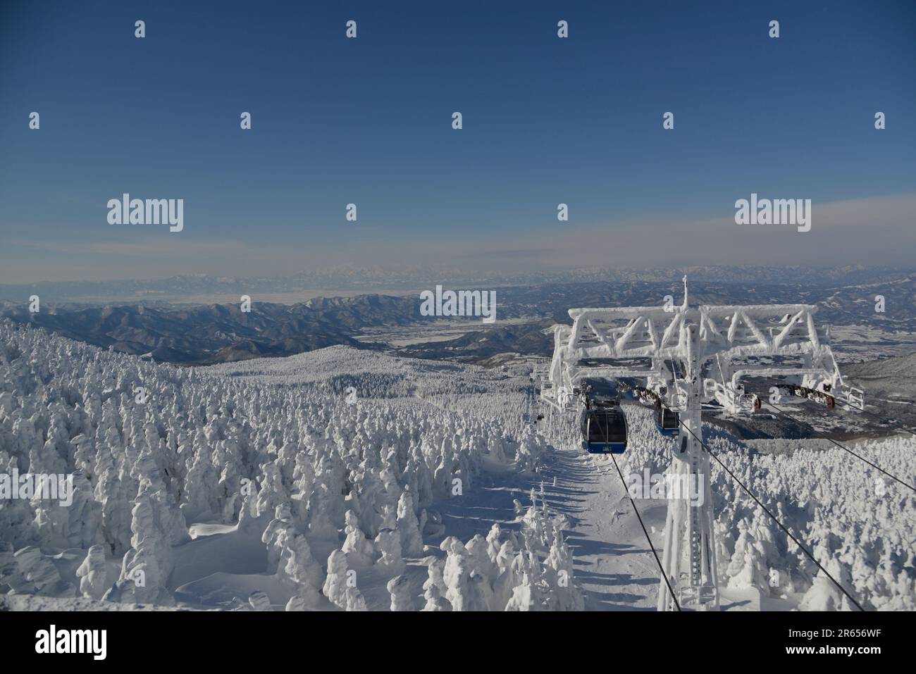 Zao rime and rope-way Stock Photo - Alamy