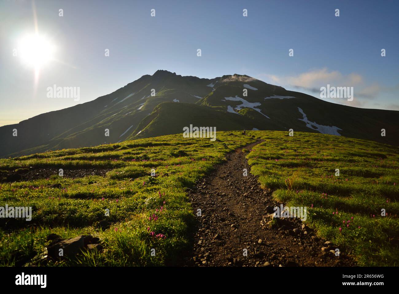 Chokai and the sun Stock Photo - Alamy