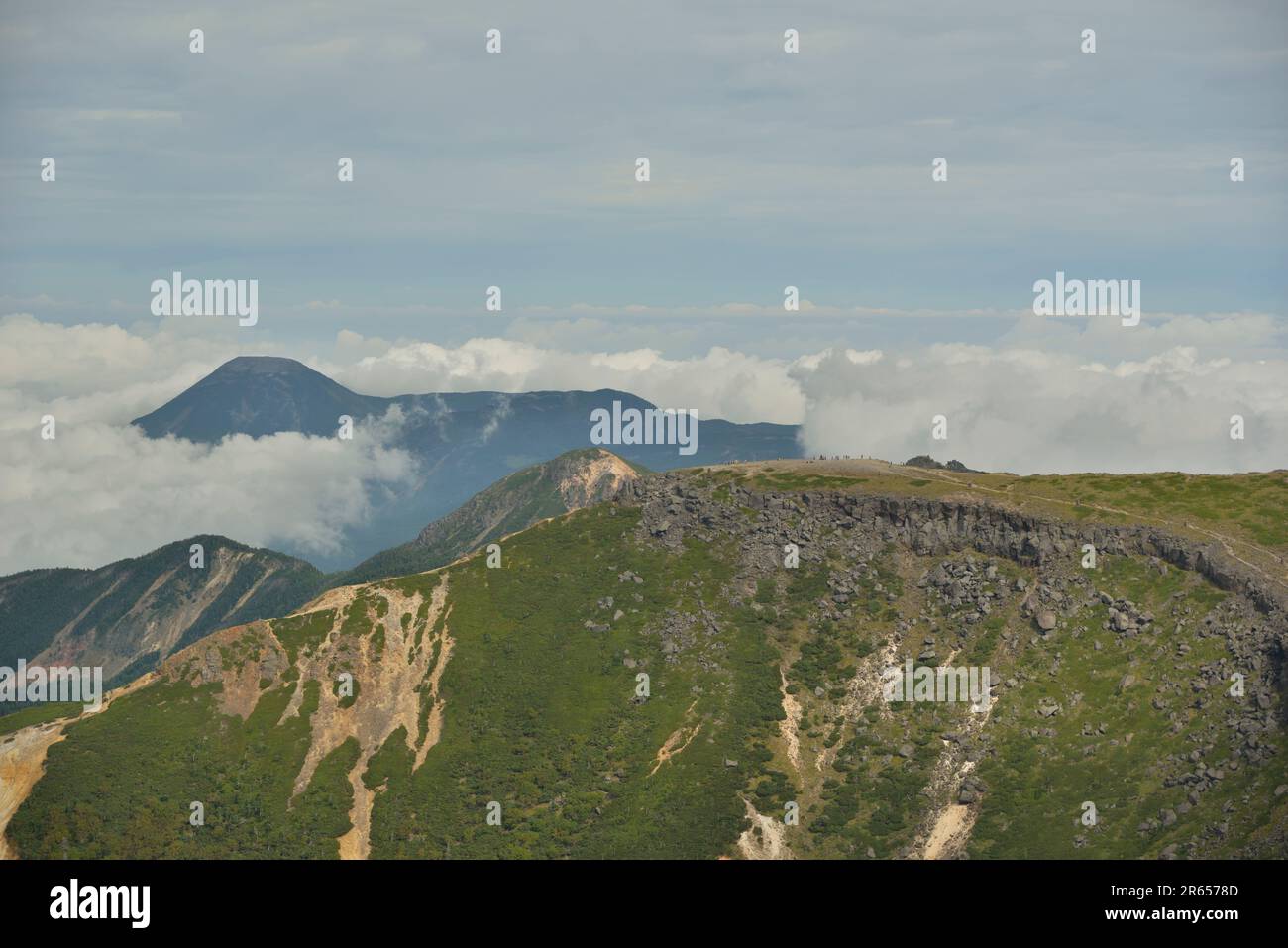 Mount Io of Yatsugatake and Mount Tateshina Stock Photo - Alamy
