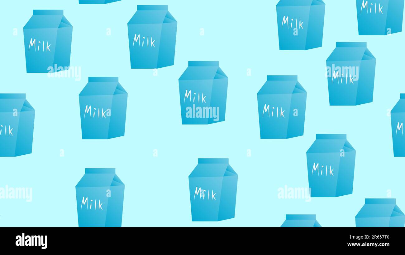 Milk. Seamless pattern with doodle packs of milk. Hand-drawn background ...