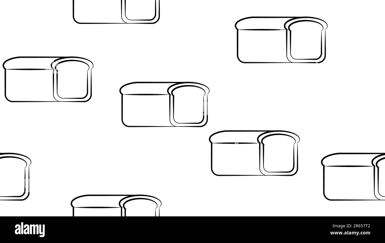 bread on a white background. vector illustration, pattern. loaf of ...