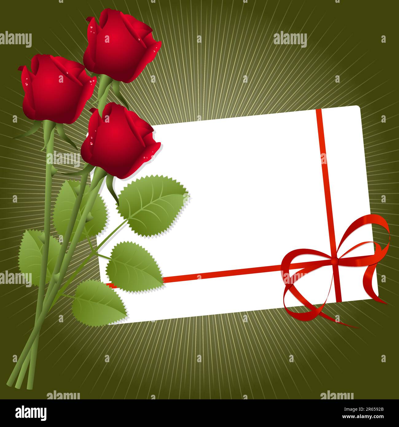 Three red roses Stock Vector Images - Alamy
