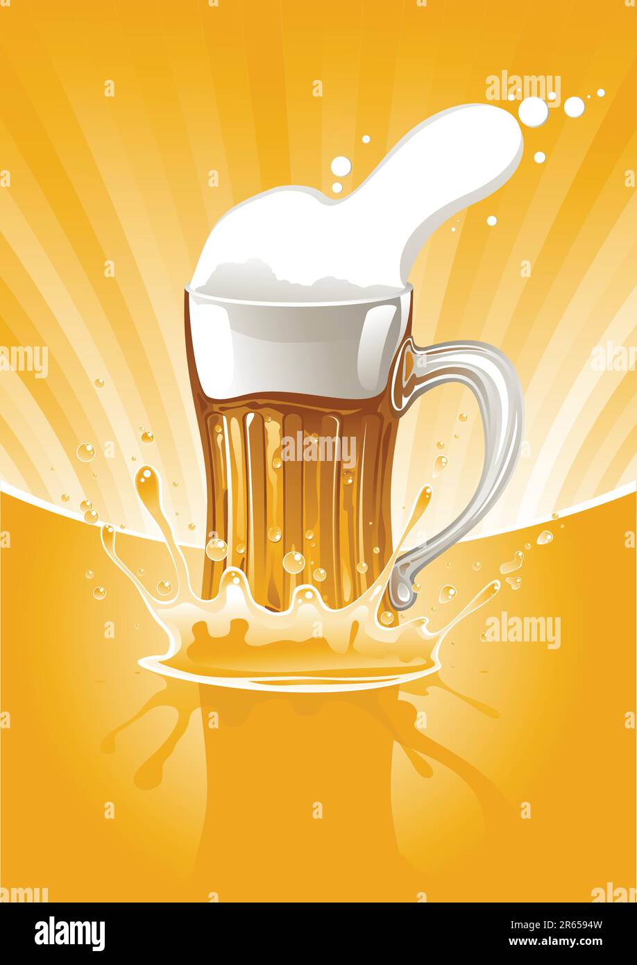 Gold beer Stock Vector Images - Alamy