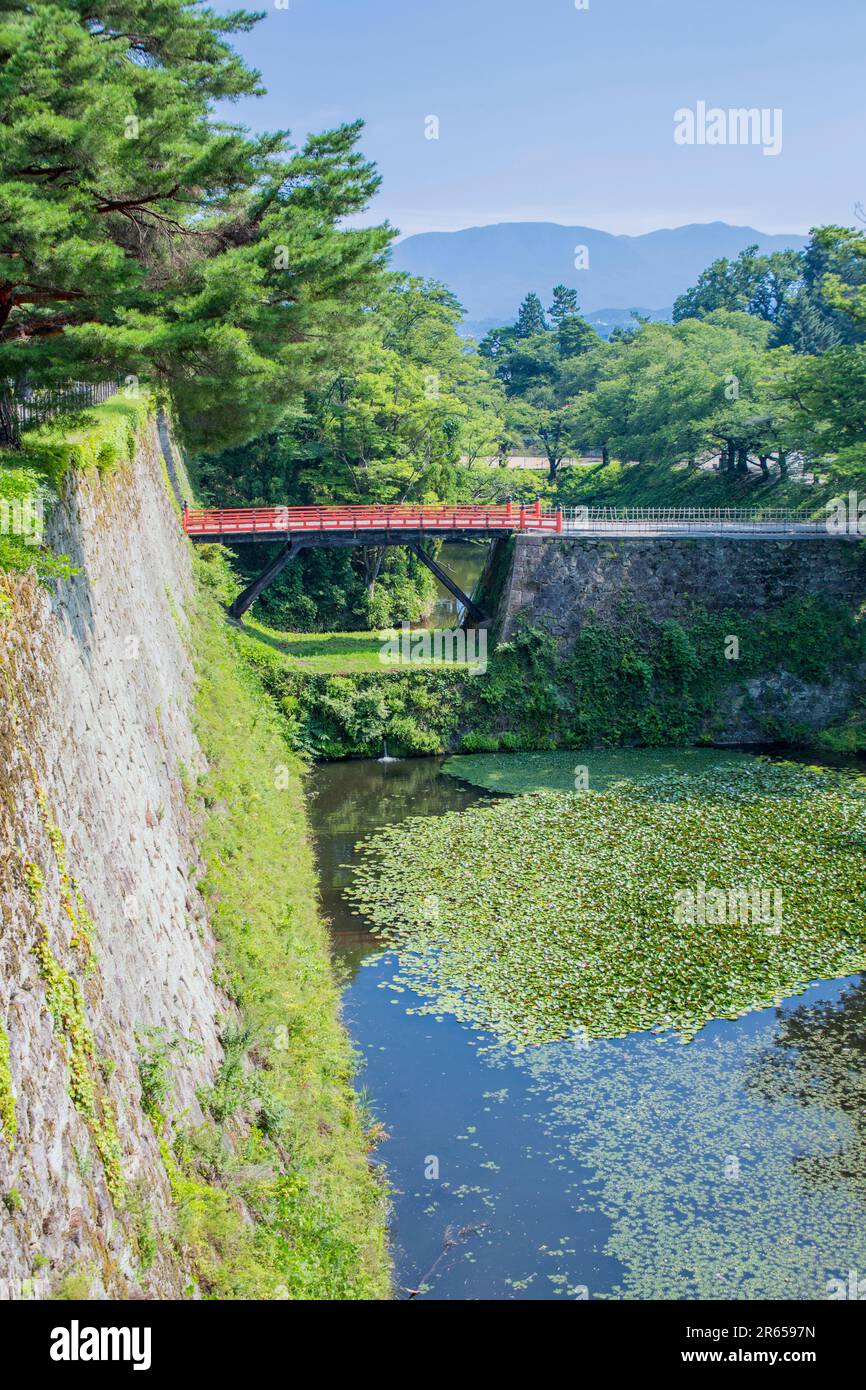 Corridor bridge in Tsurugajo Stock Photo - Alamy