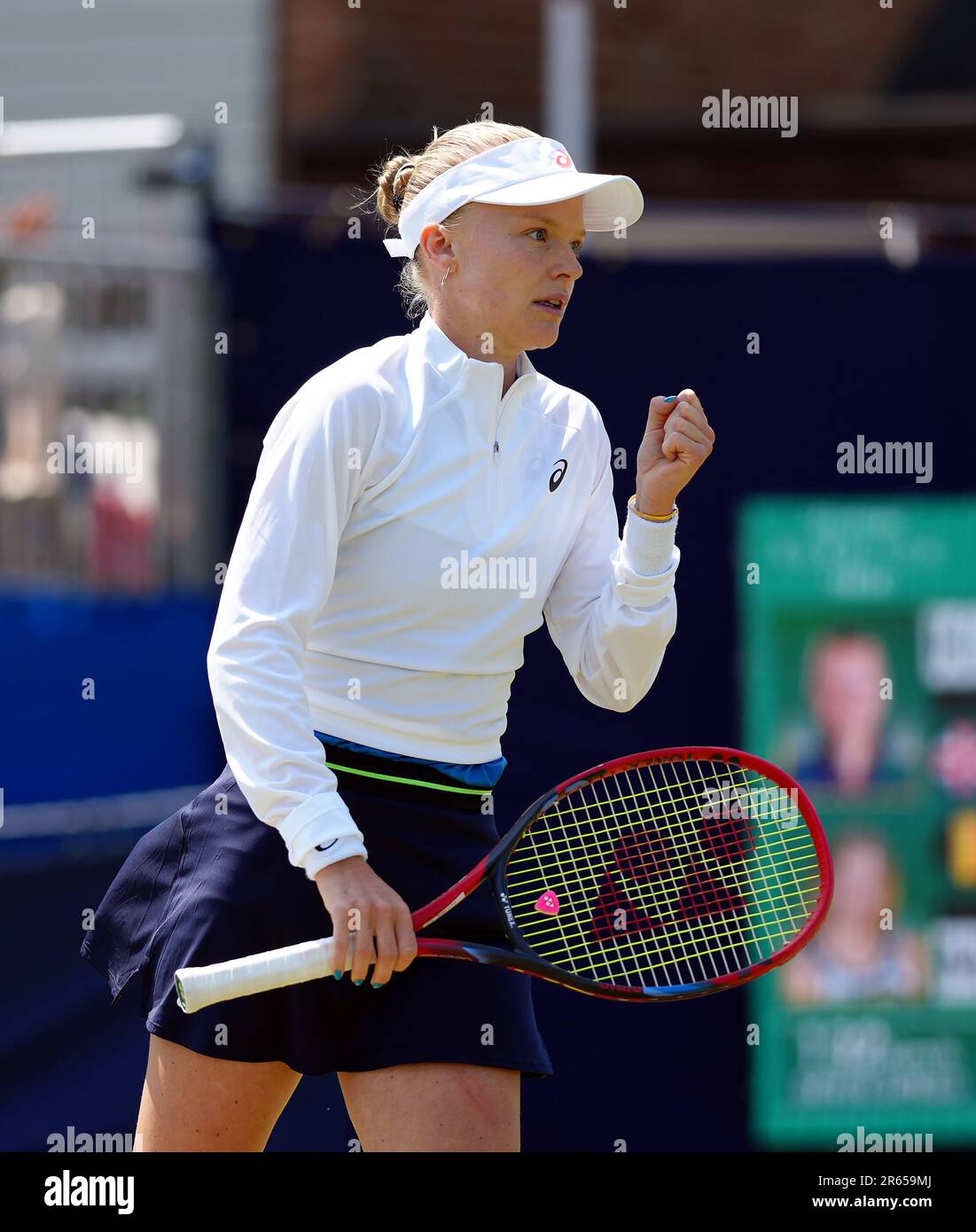 Harriet Dart in action during her match against Magali Kempen (not ...