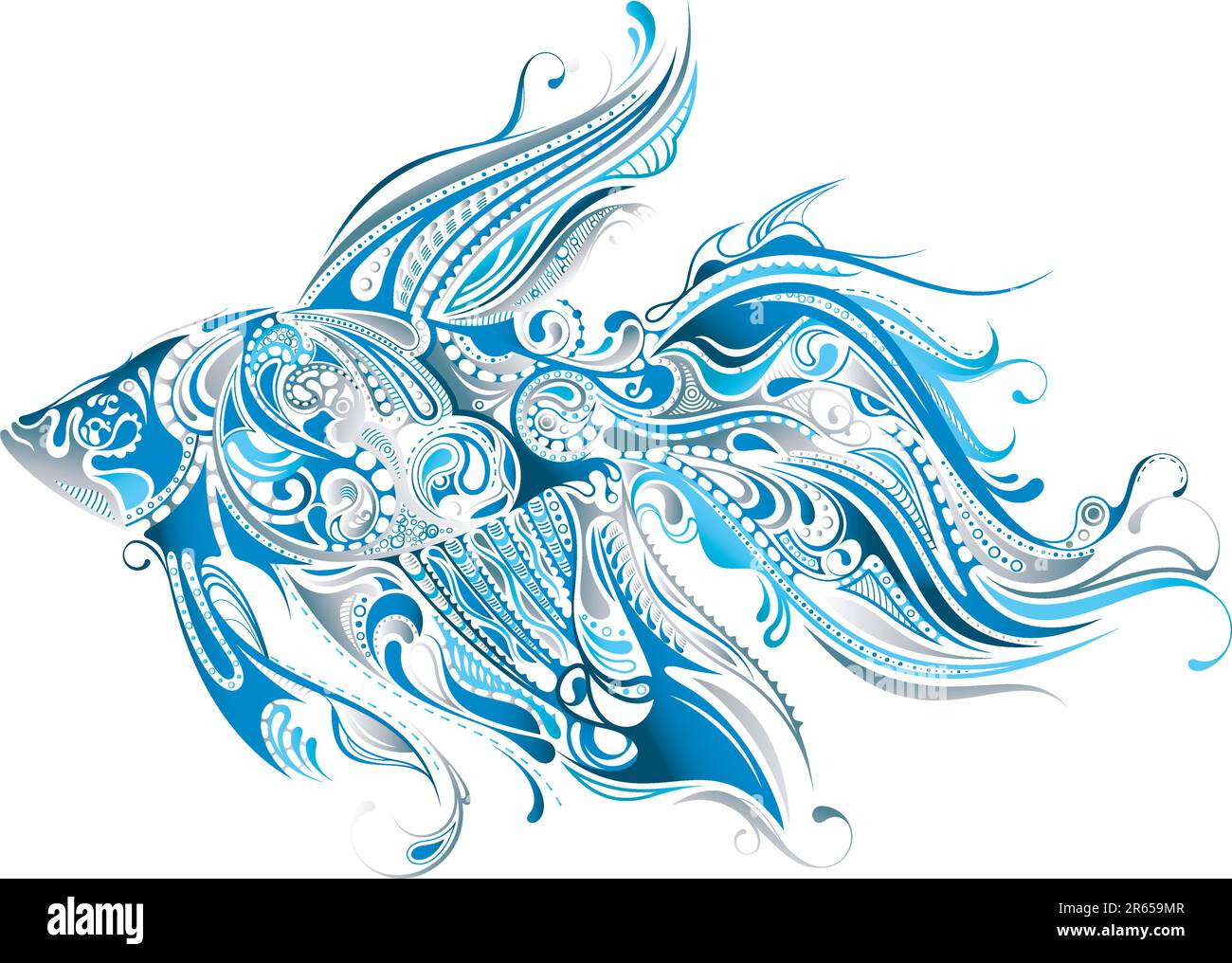 Illustration of abstract tropical fish Stock Vector Image & Art - Alamy