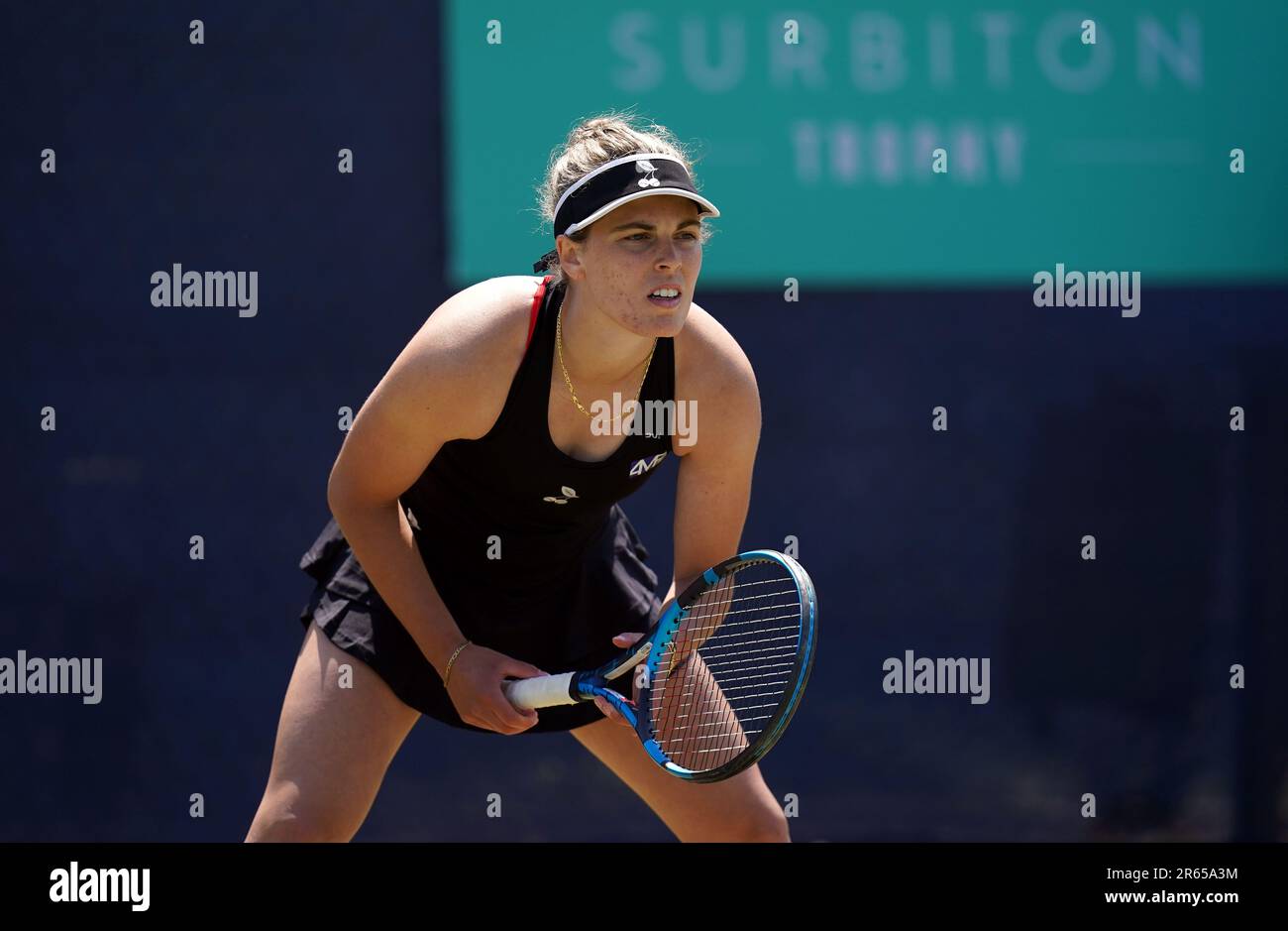 Maia Lumsden in action during her match against Oceane Dodin (not ...