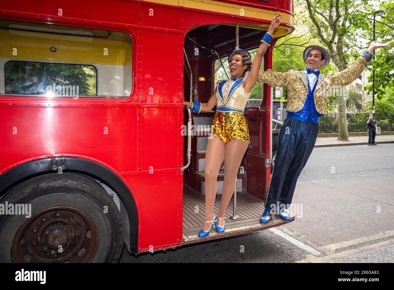 London, UK. 7 June 2023. (L) Nicole Lily Baisden as Peggy Sawyer and ...