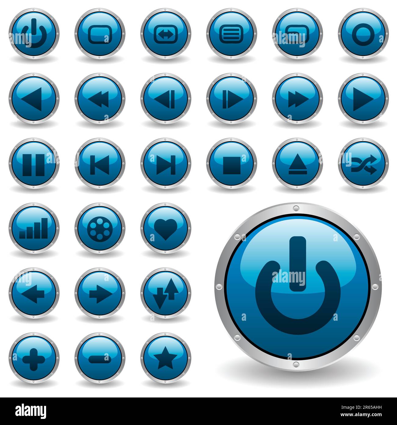 vector set of media icons Stock Vector Image & Art - Alamy