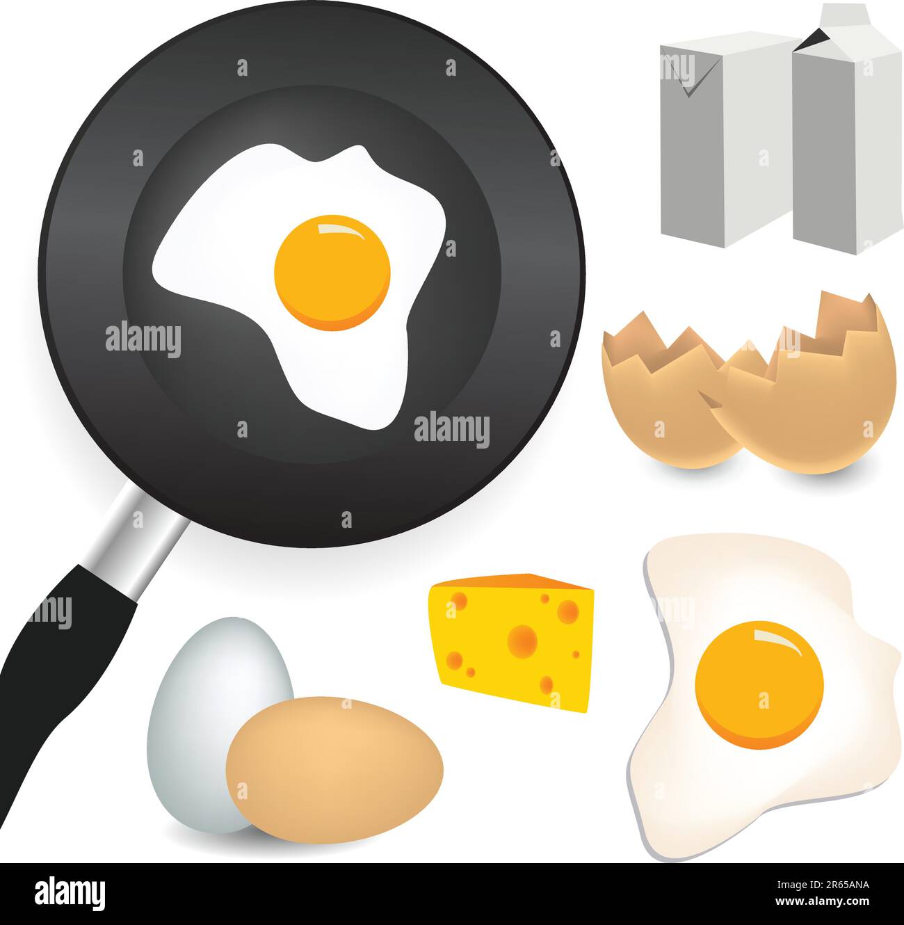 vector set of dairy products Stock Vector Image & Art - Alamy