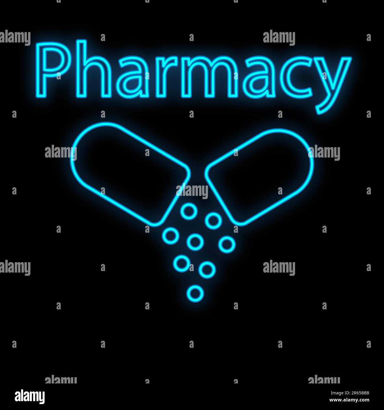 Neon drug store sign Stock Vector Images - Alamy