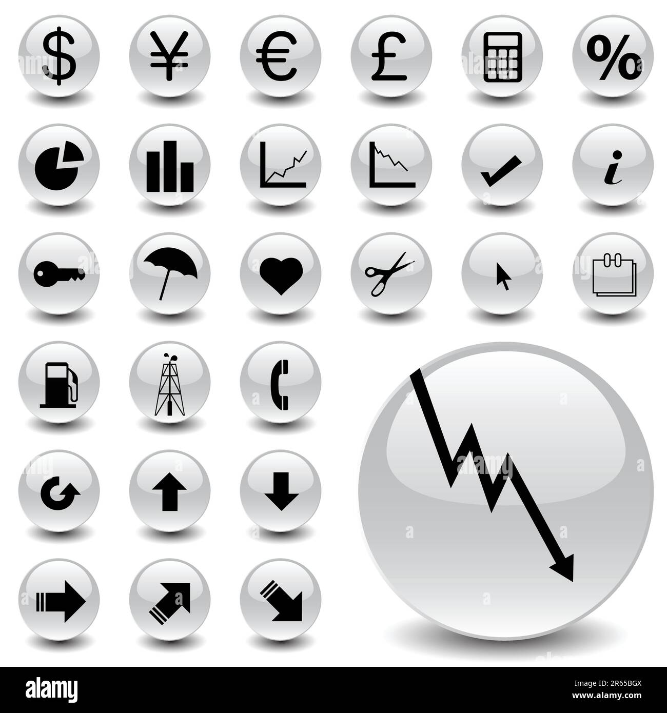 vector set of finance icons Stock Vector Image & Art - Alamy