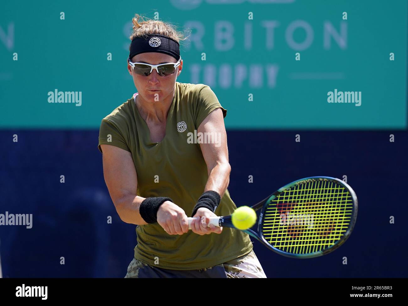 Carole Monnet in action during her match against Tatjana Maria (not ...