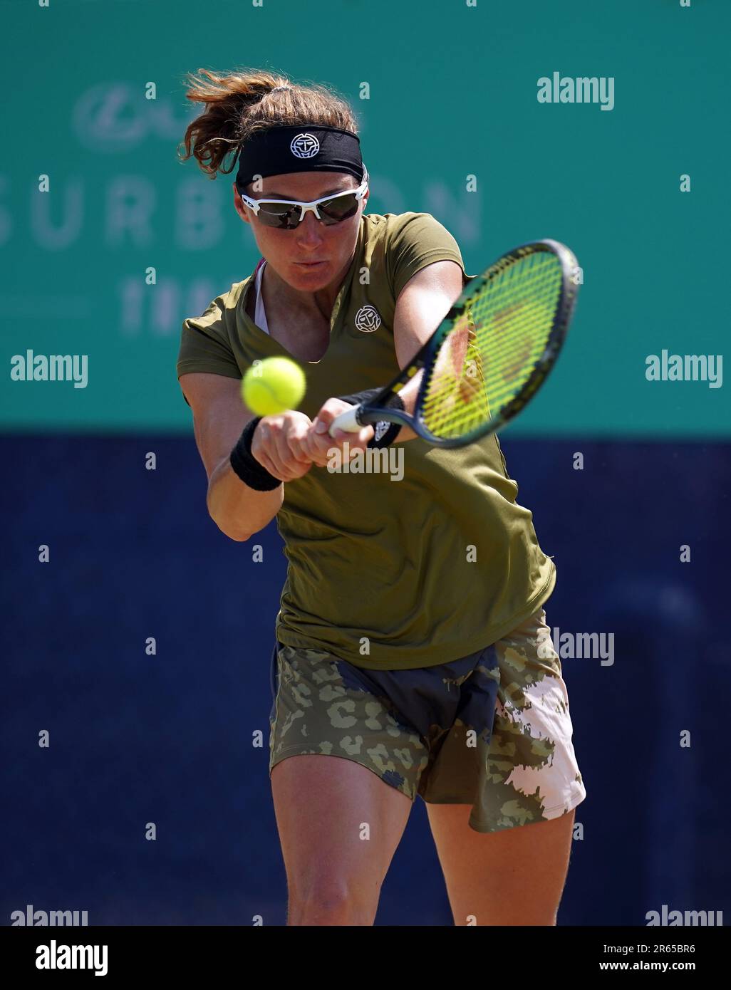 Carole Monnet in action during her match against Tatjana Maria (not ...