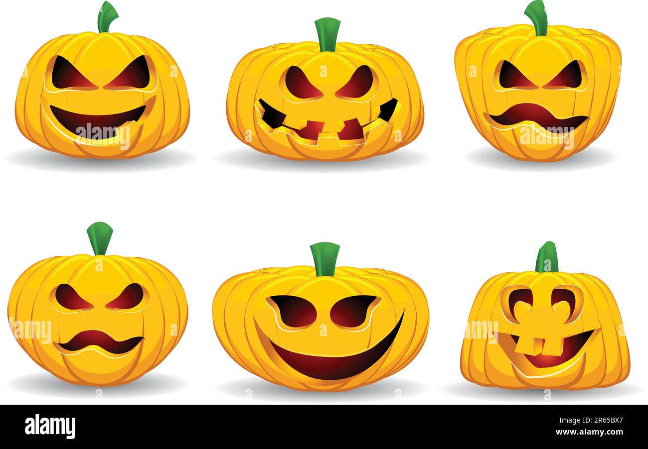 Spooky pumpkins Stock Vector Images - Alamy