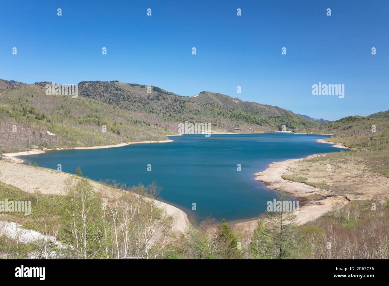 Lake Notan in fresh green Stock Photo - Alamy