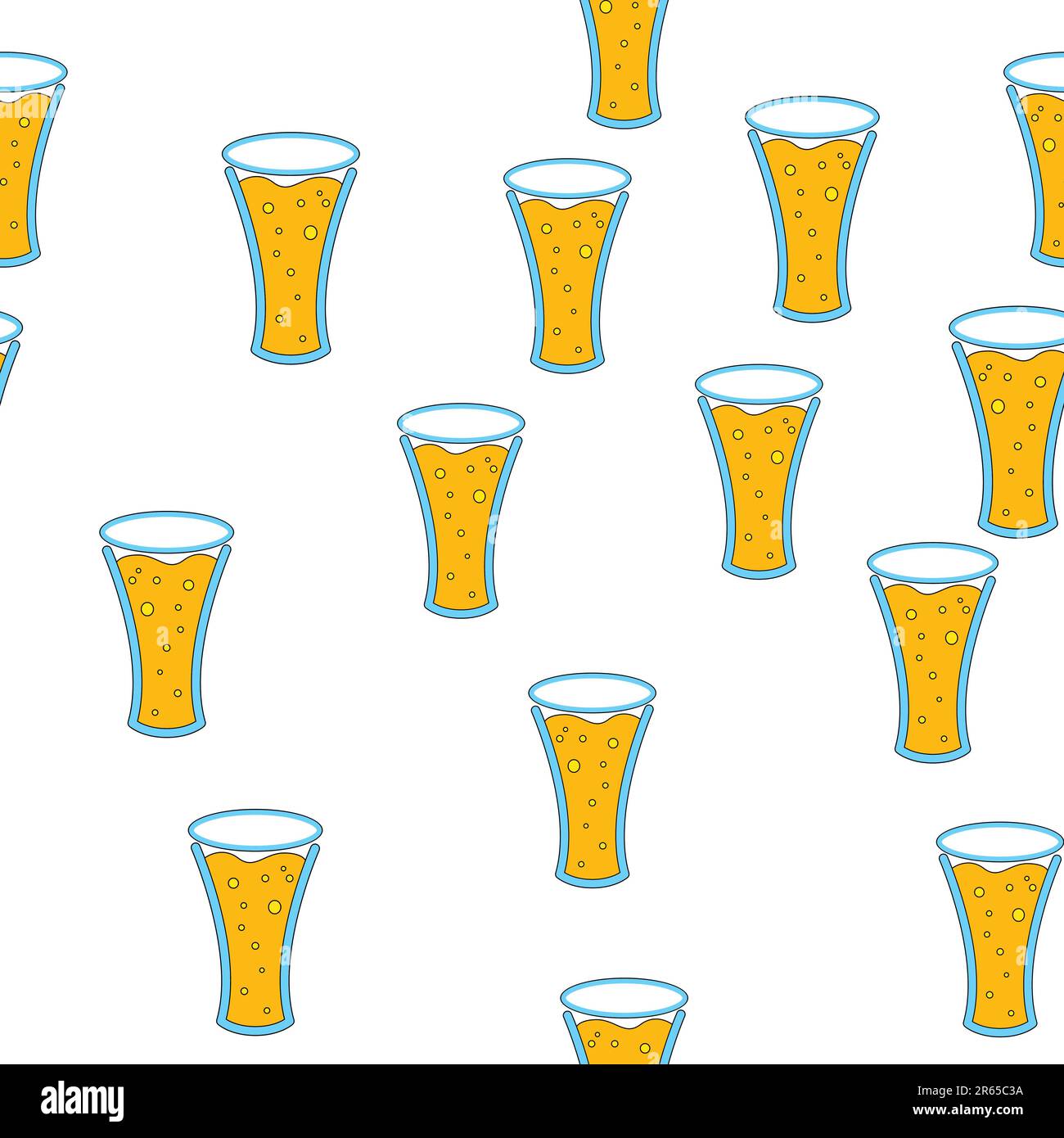 Seamless pattern of simple abstract alcoholic beer glass glasses of ...
