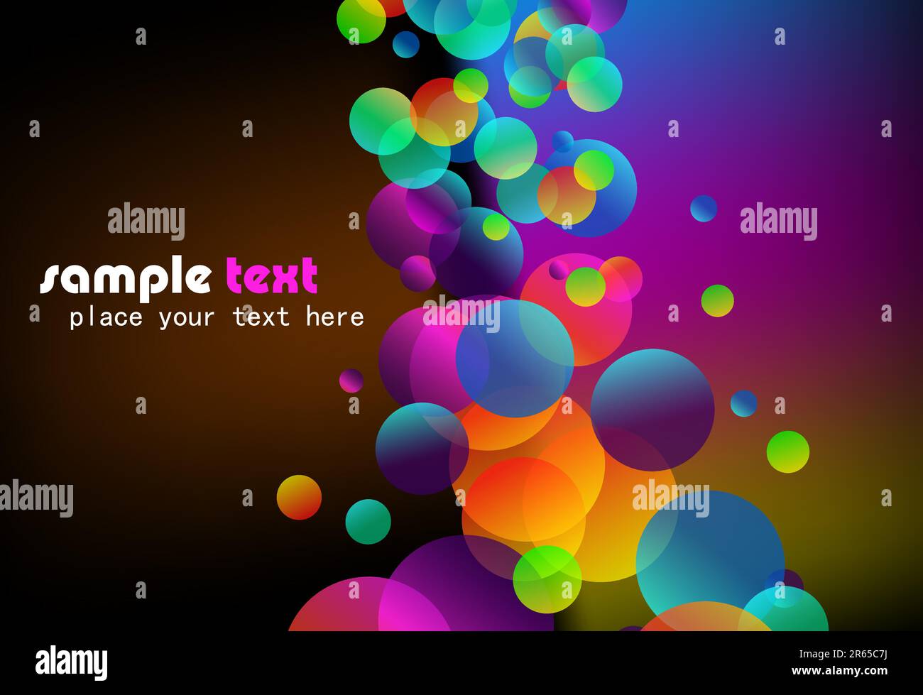 Abstract Rainbow Bubbles Background for Elegant Flyers Stock Vector ...