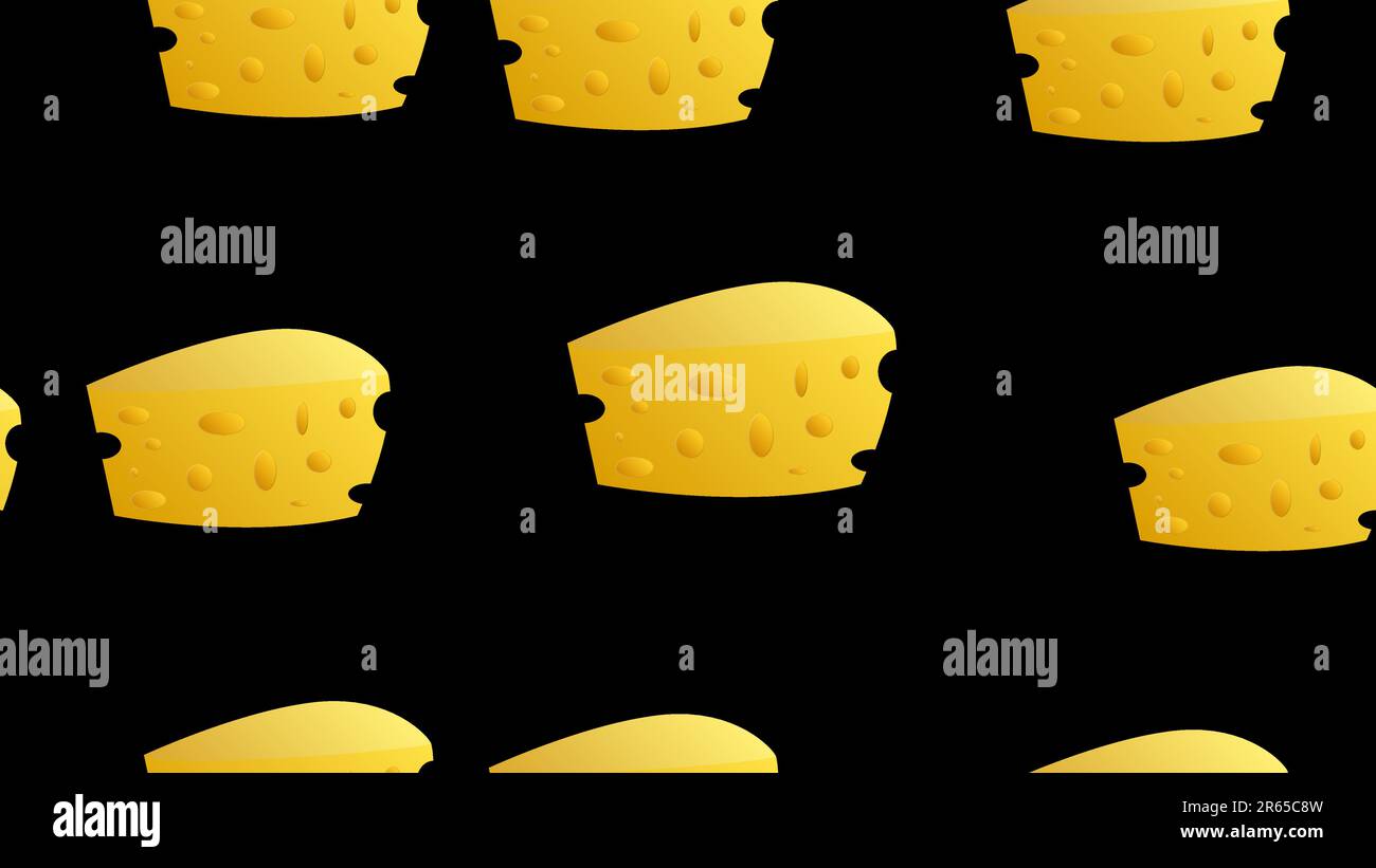 Cheese seamless pattern with silhouette icons. Vector background ...