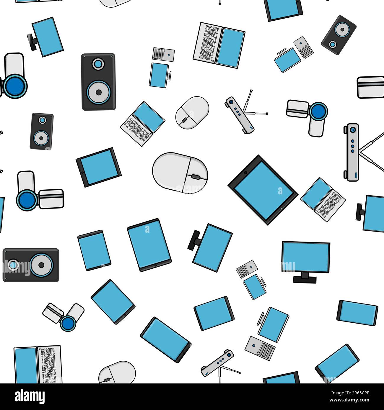 Seamless pattern, texture from modern digital devices, gadgets, tablets ...