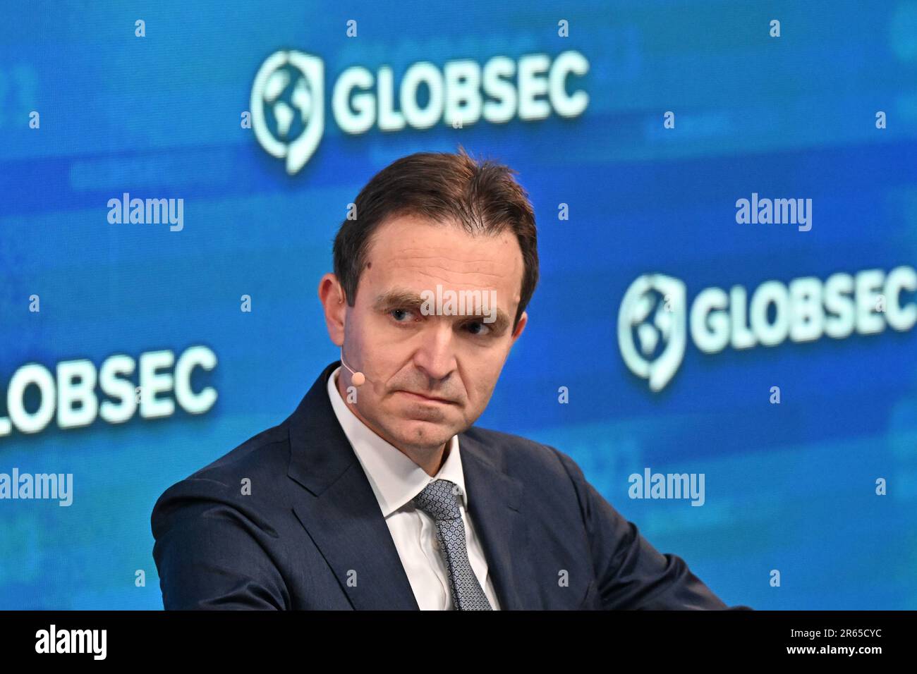 Prime Minister of Slovakia Ludovit Odor attends the Globsec 2023 ...
