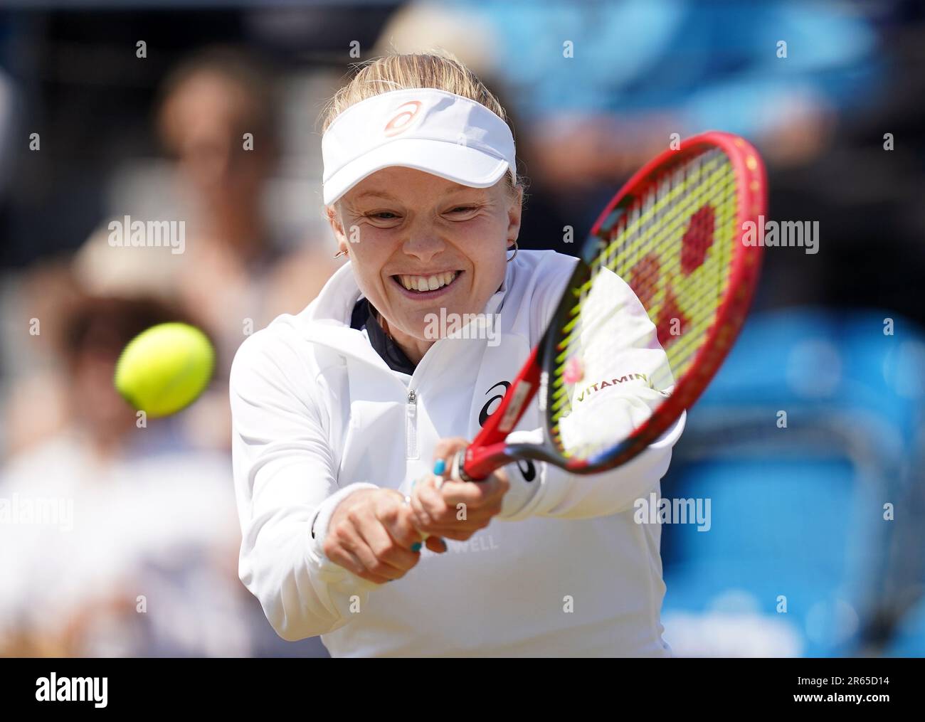 Harriet Dart in action during her match against Magali Kempen (not ...