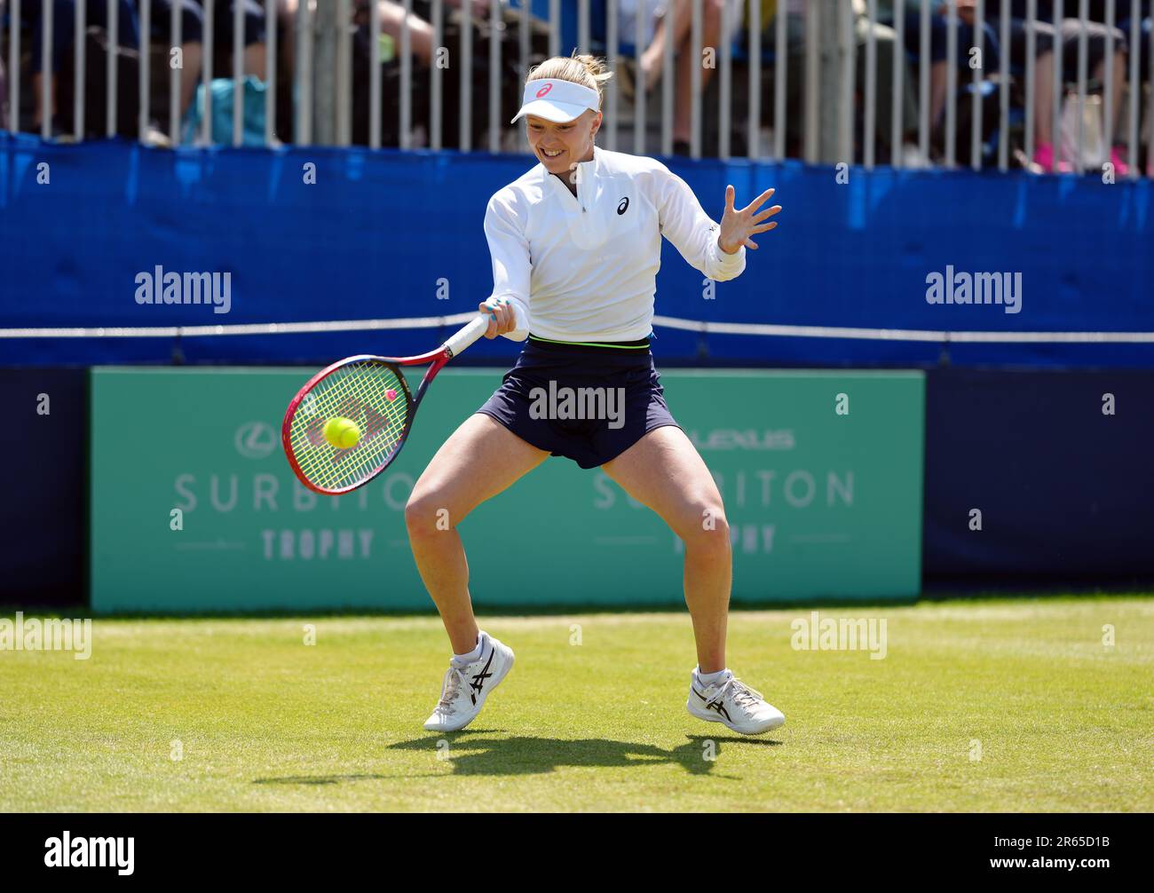 Harriet Dart in action during her match against Magali Kempen (not ...