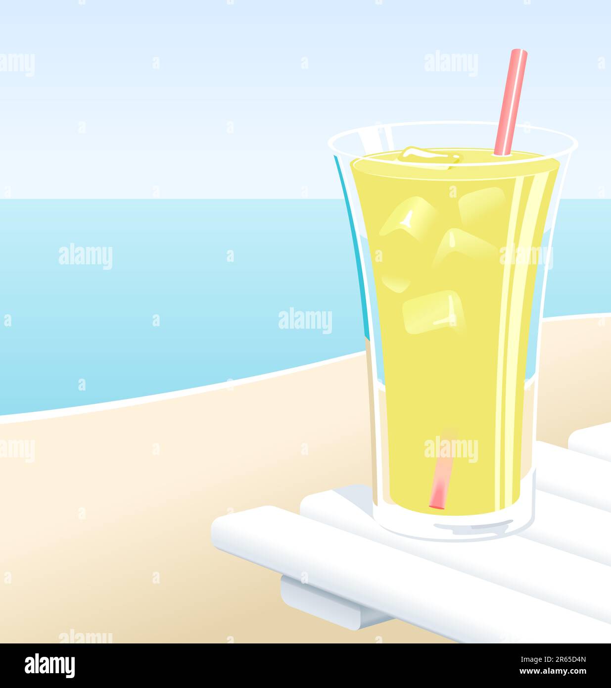 Sandy cold beach Stock Vector Images - Alamy