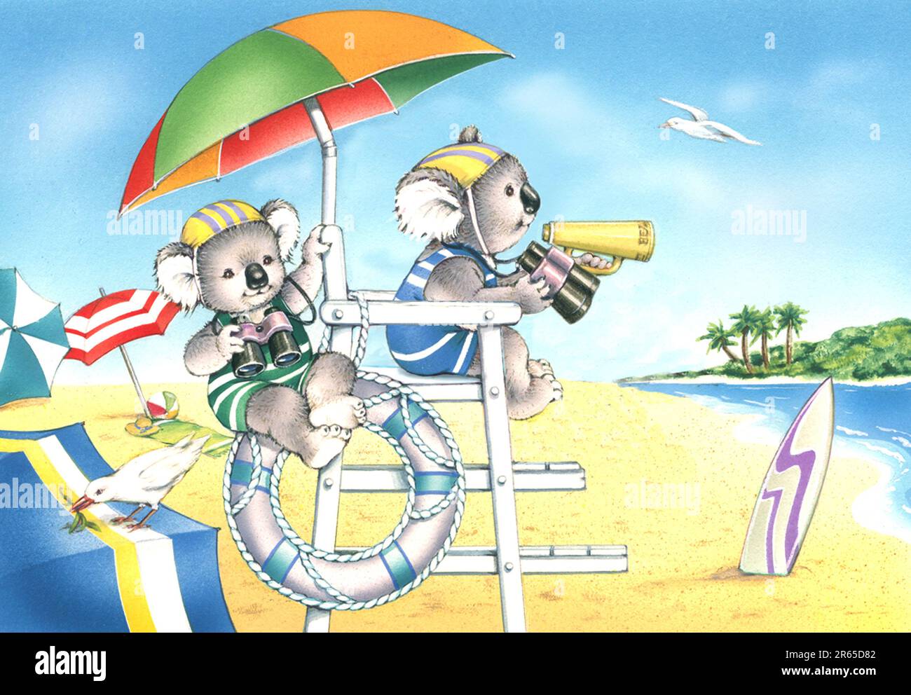 Animals-Koala fifesavers at beach Stock Photo - Alamy