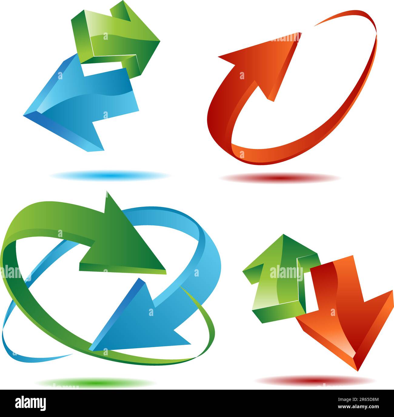 An image of a glossy 3D arrow set Stock Vector Image & Art - Alamy