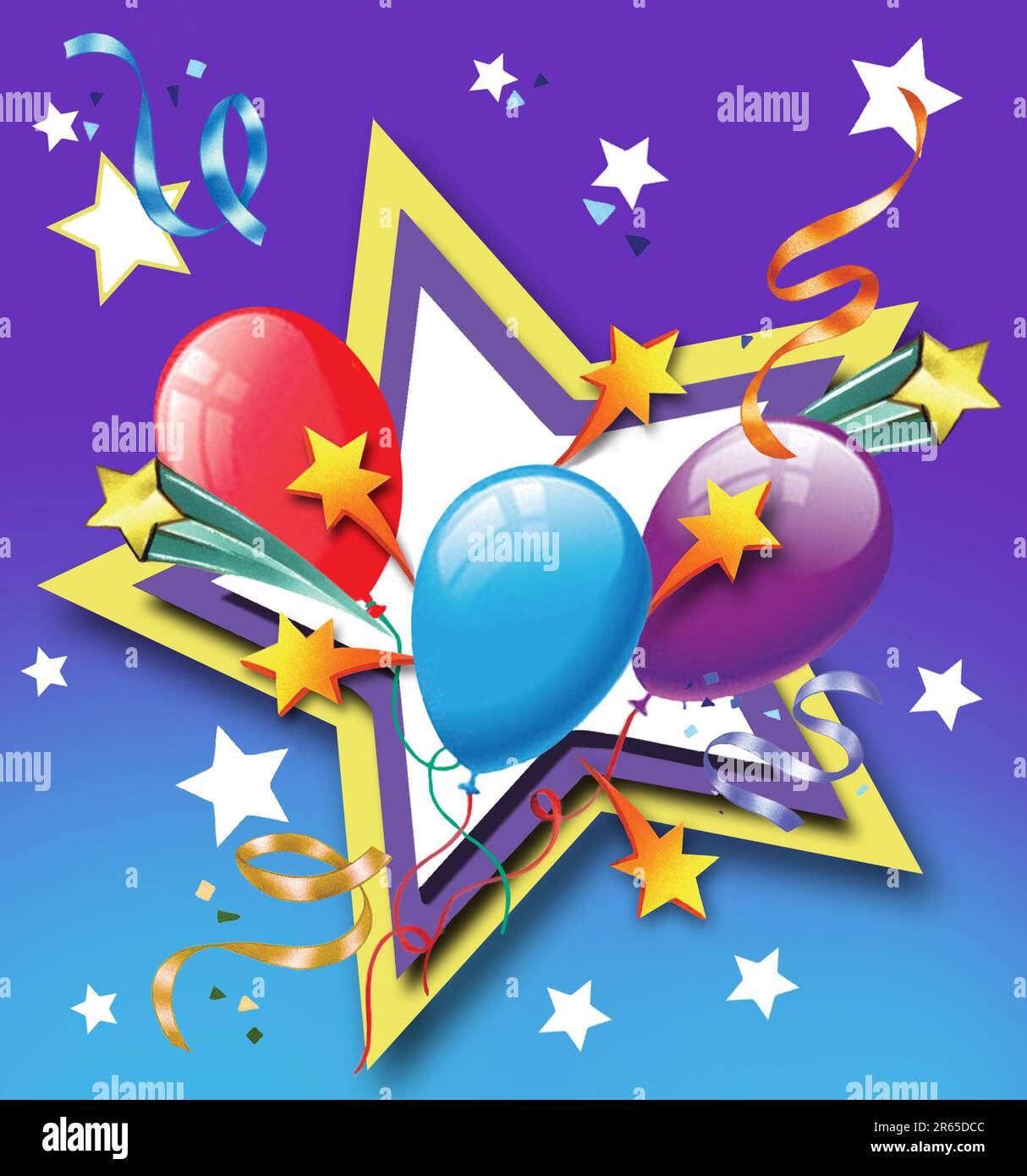 Streamers And Balloons Clip Art