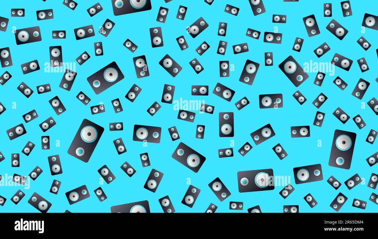 Studio speakers pattern vector seamless blue Stock Vector Image & Art ...