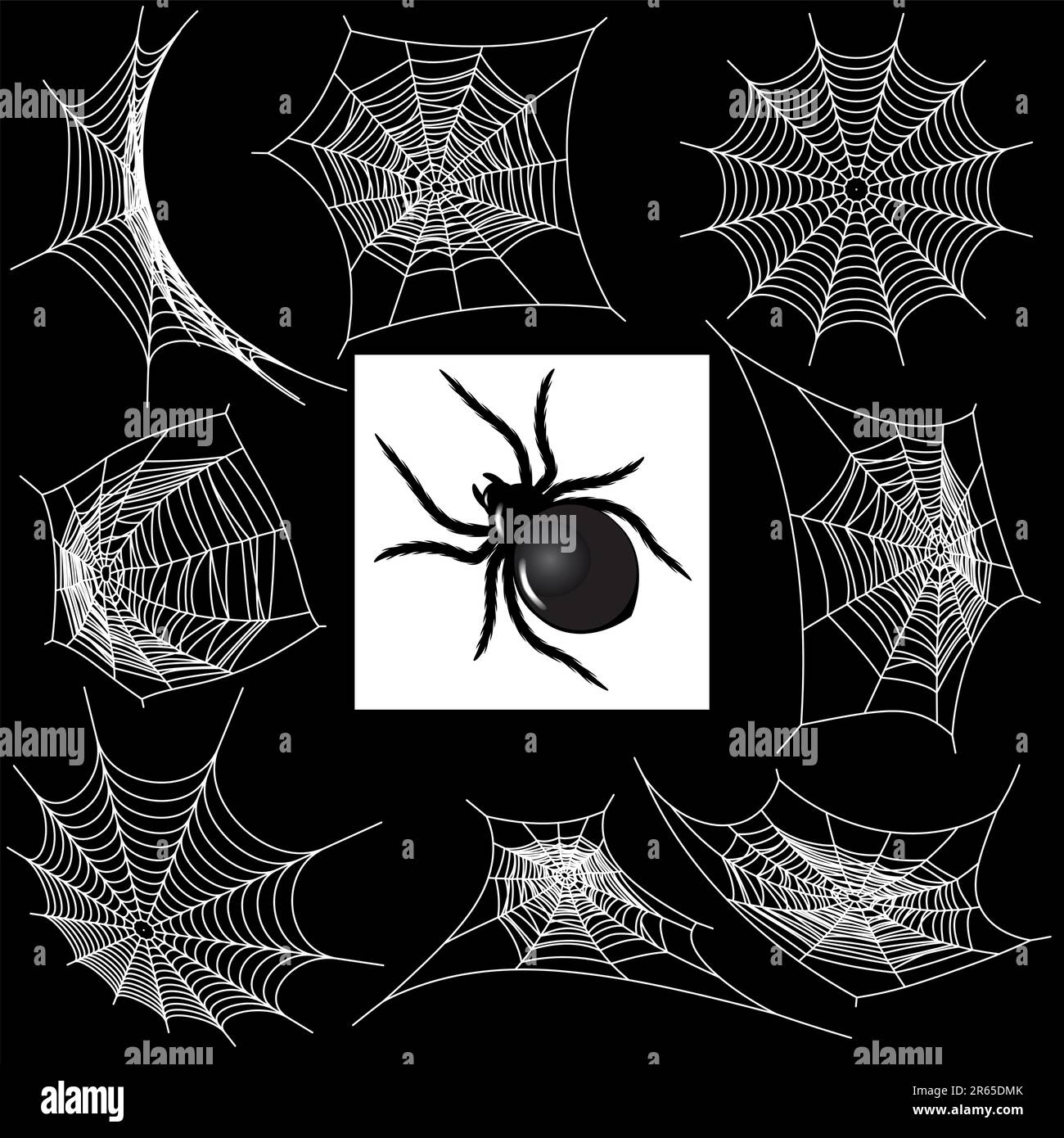 Black spiders webs pattern hi-res stock photography and images - Alamy