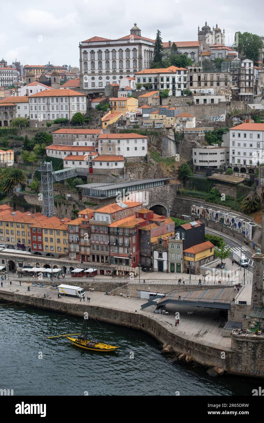 View of the Porto waterfront from above. Portugal cityscape Stock Photo ...