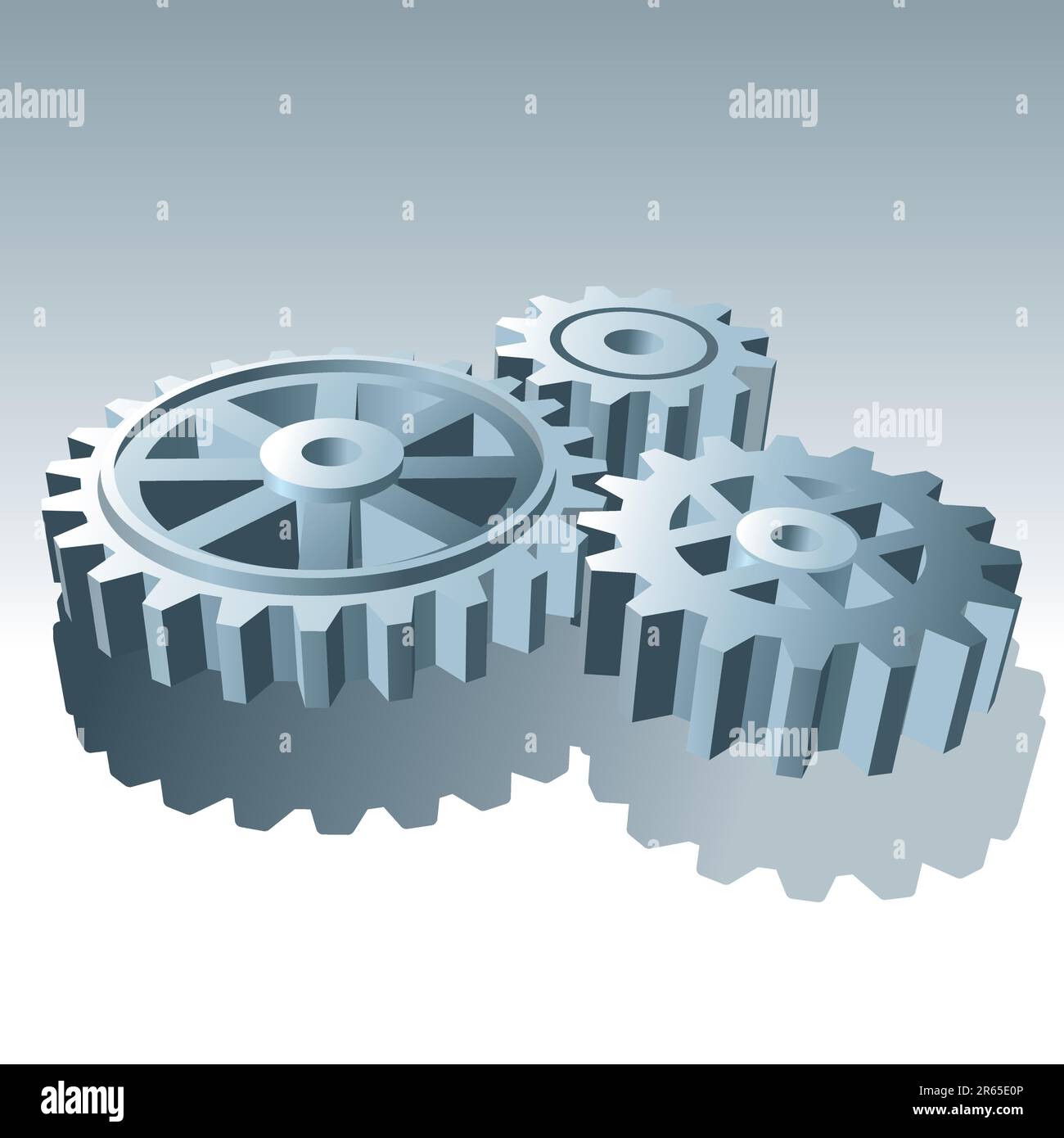 Metal Set of Operation Gears. Vector Illustration Stock Vector Image & Art - Alamy