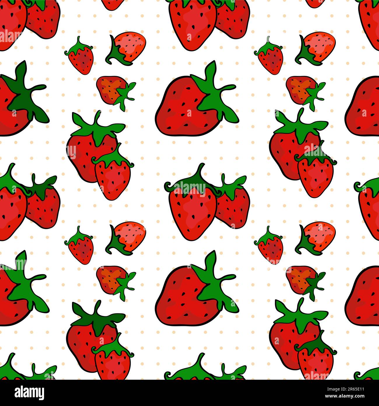 Strawberry fruit wave Stock Vector Images - Alamy