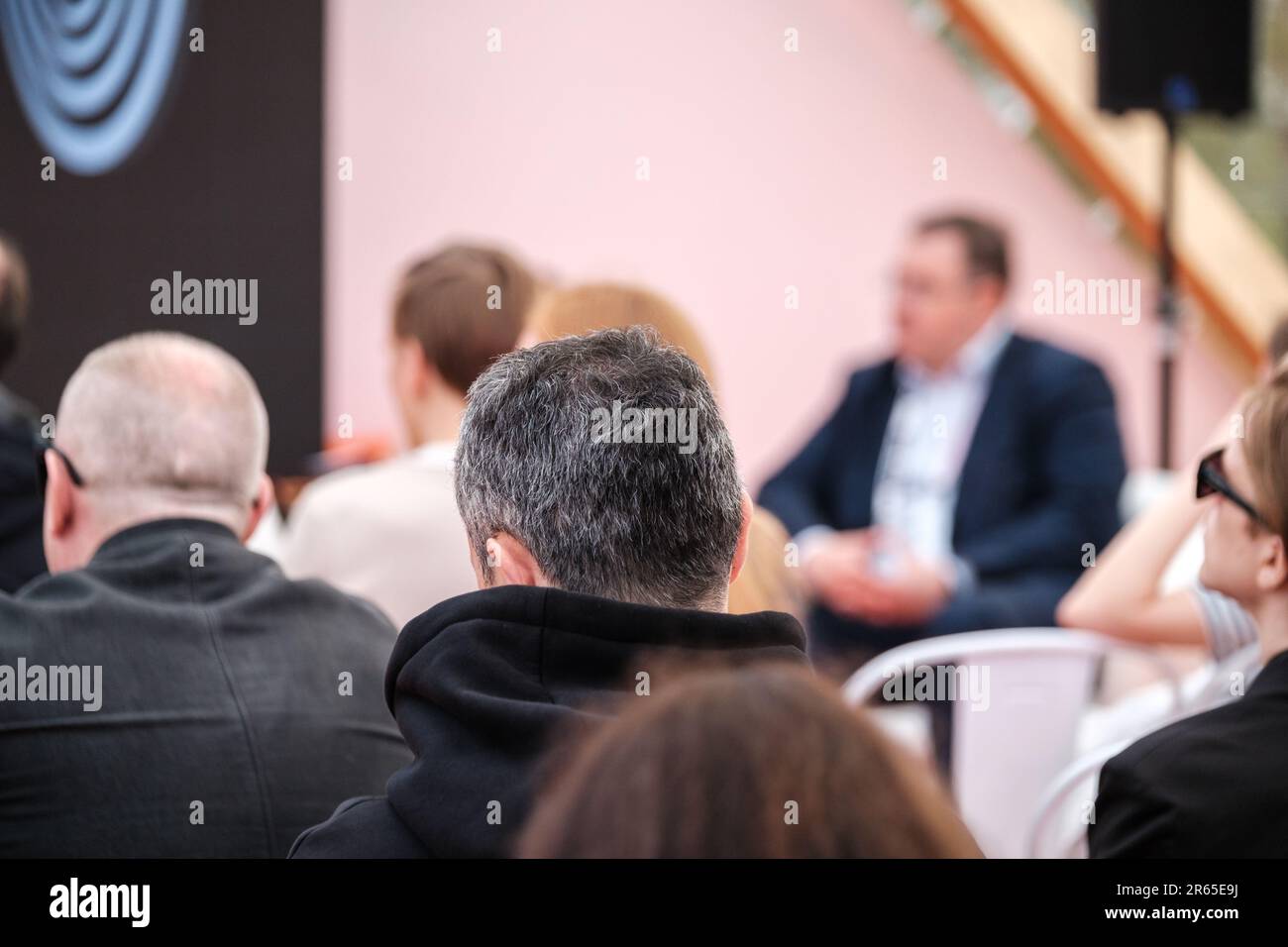 Group of unrecognizable people in conference room Stock Photo - Alamy