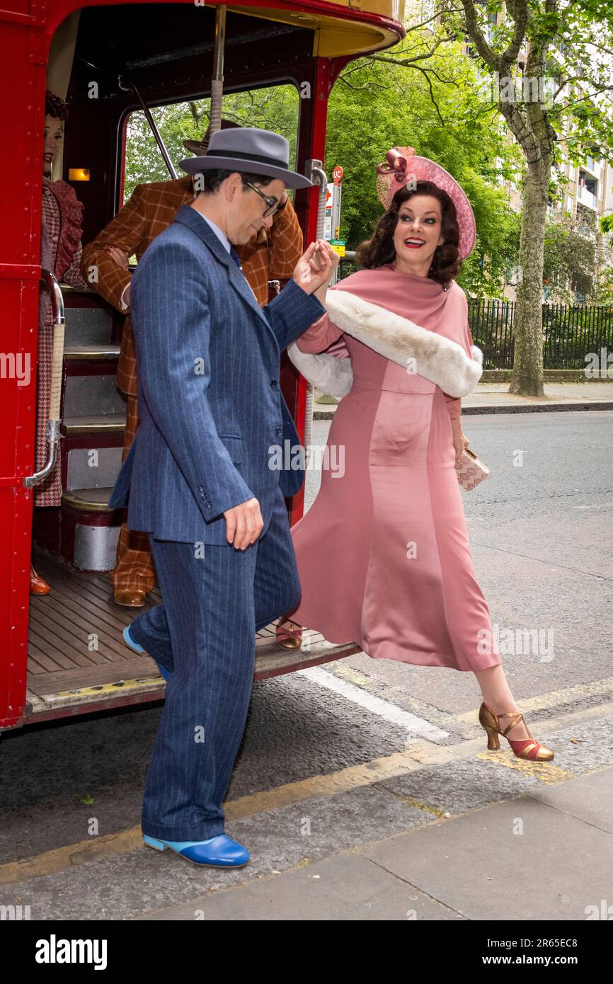 London, UK. 7 June 2023. Adam Garcia as Julian Marsh and Ruthie ...