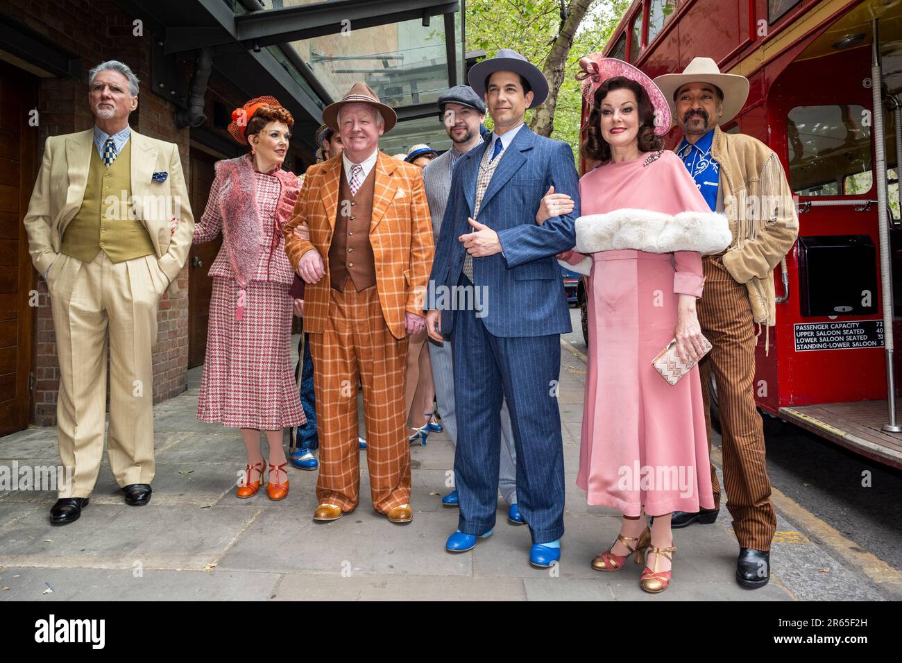 London, UK. 7 June 2023. The lead cast of 42nd STREET arrives at Sadler ...