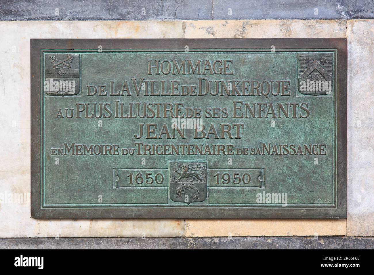 Commemorative plaque celebrating the tri-centennial birth (1650-1950 ...