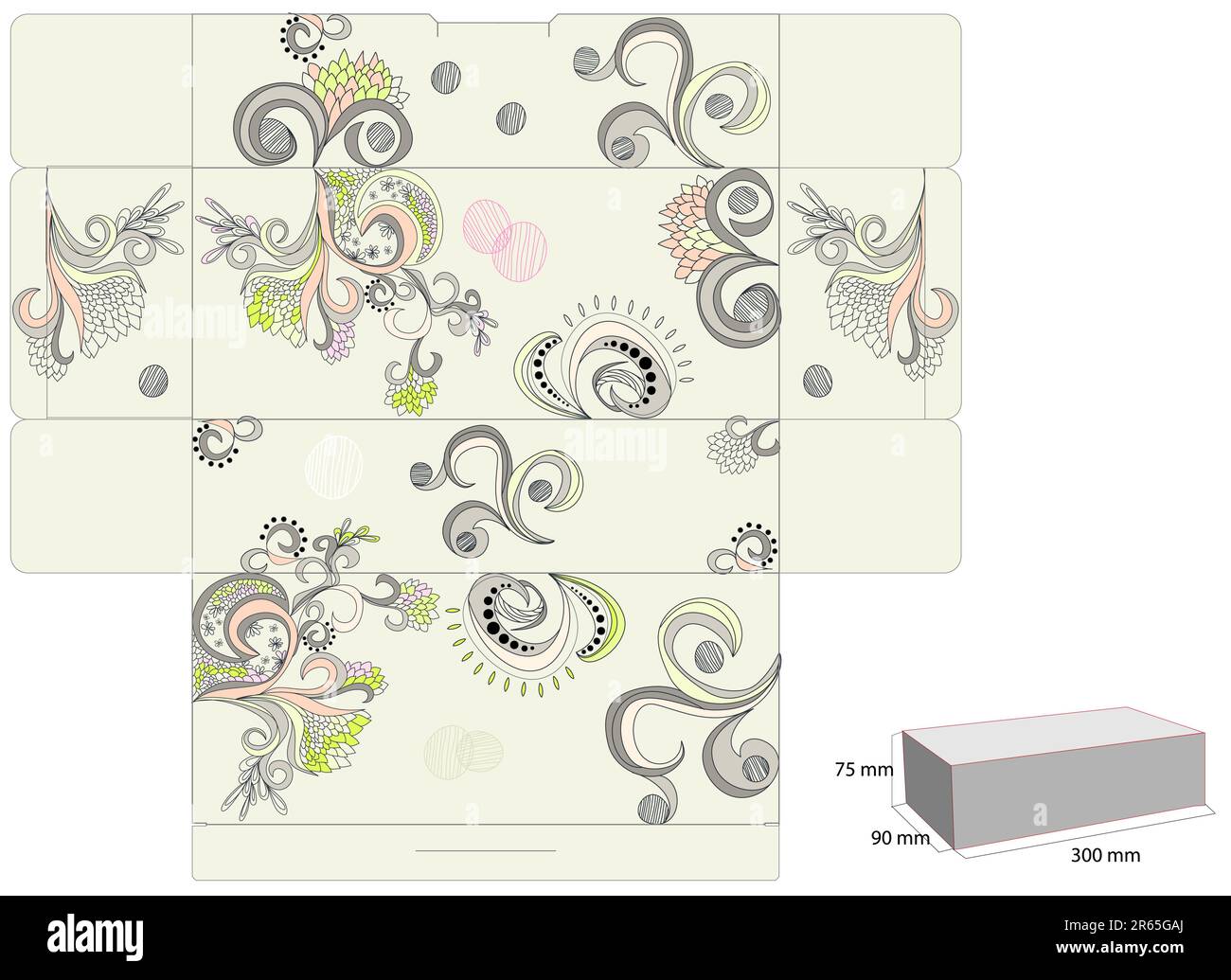 Template for decorative box Stock Vector Image & Art - Alamy