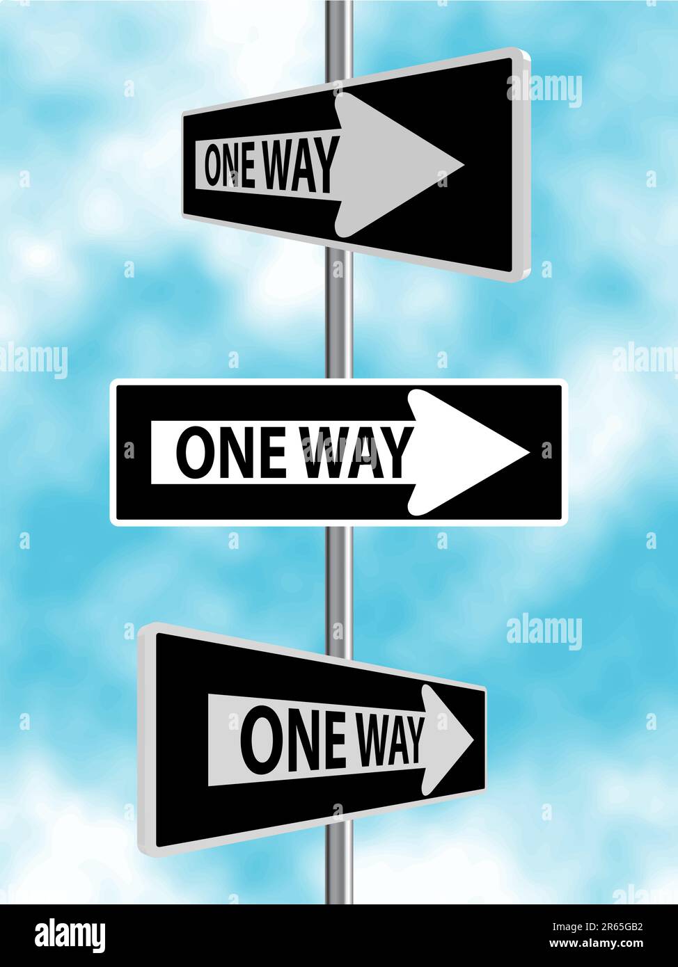 One Way Sign Illustrations Stock Vector Image & Art - Alamy