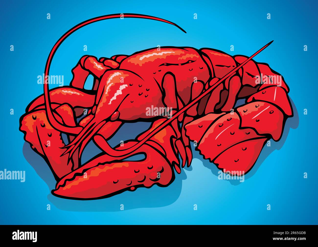 Vector scene boilled red crayfish Stock Vector Image & Art - Alamy