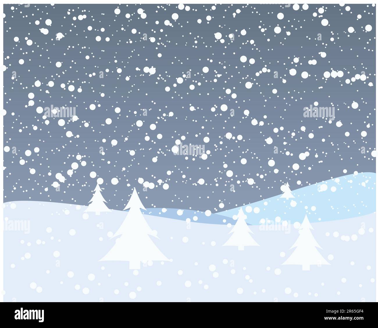 Snowy winter woods Stock Vector Images - Alamy