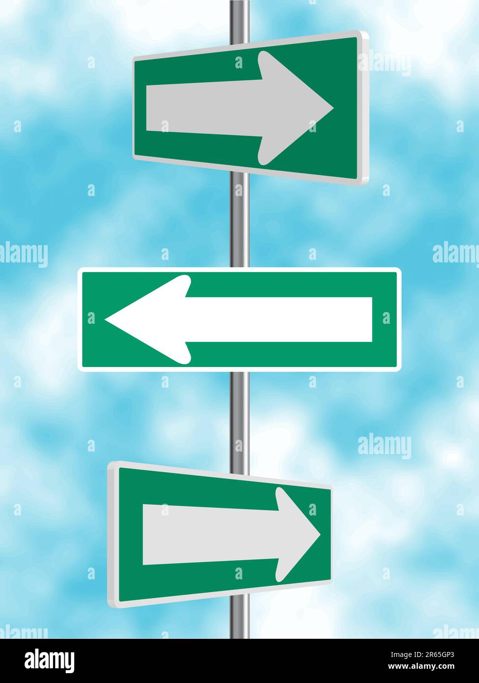 Green Arrow Road Signs Background Stock Vector Image & Art - Alamy